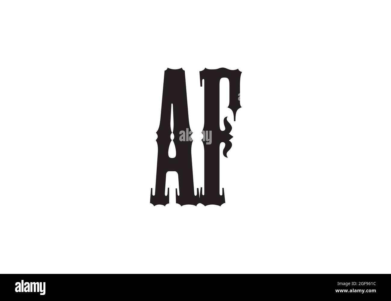 Initial AF Letter Logo With Creative Modern Business Typography Vector ...