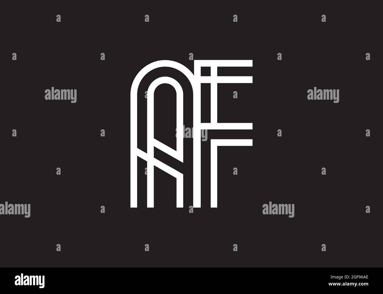 Initial AF Letter Logo With Creative Modern Business Typography Vector ...