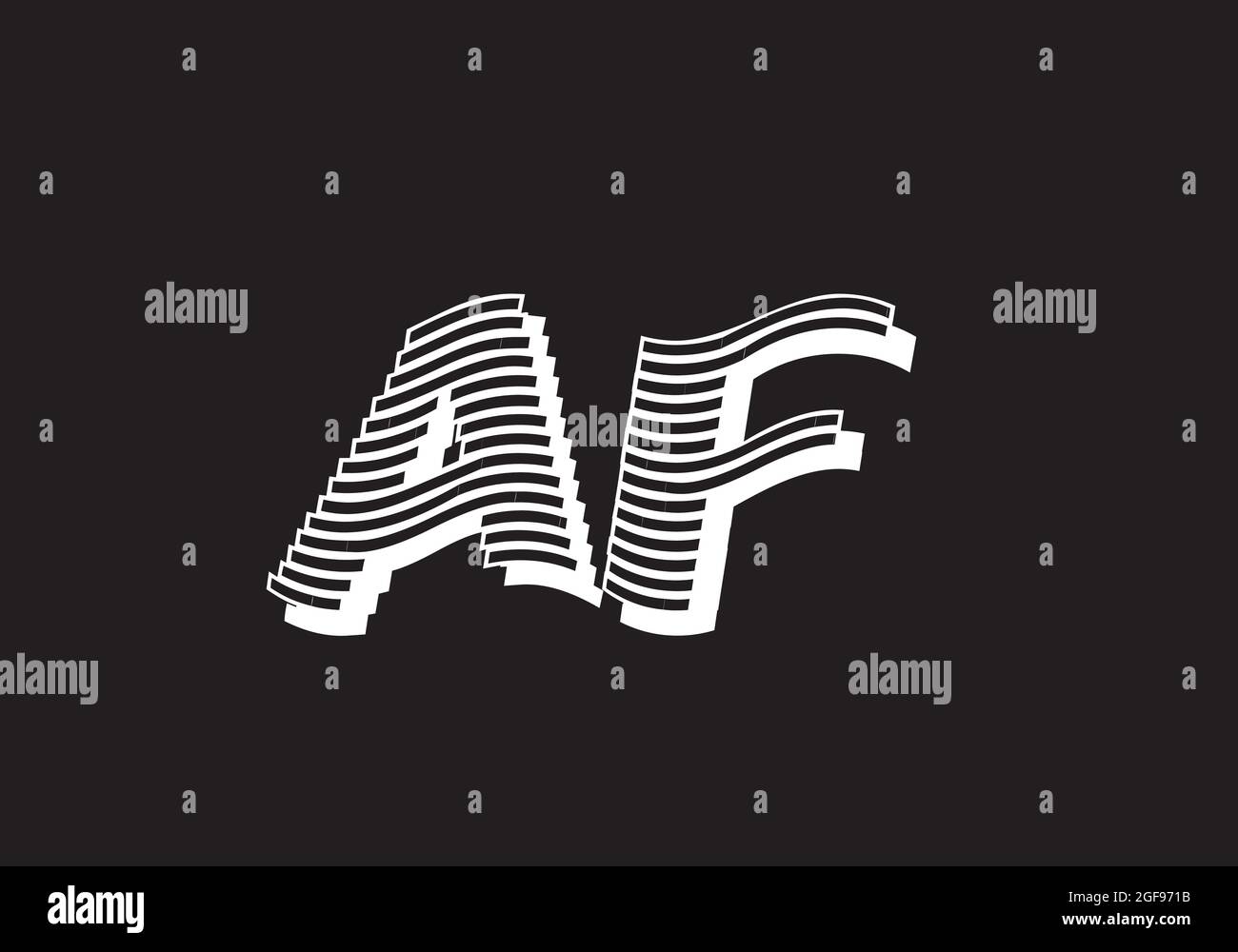 Initial AF Letter Logo With Creative Modern Business Typography Vector ...