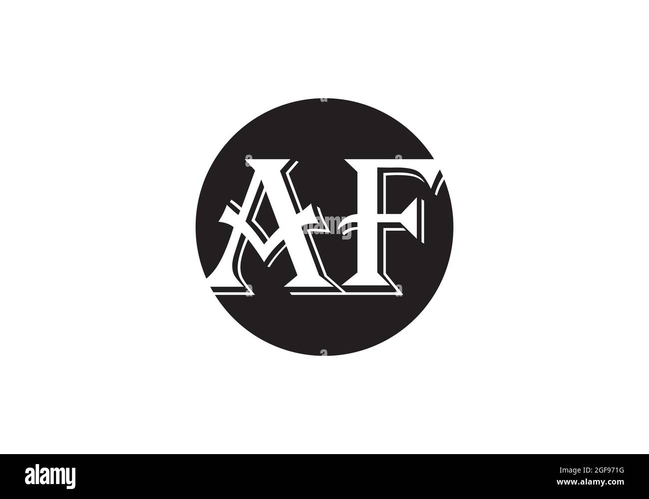 Initial AF Letter Logo With Creative Modern Business Typography Vector ...