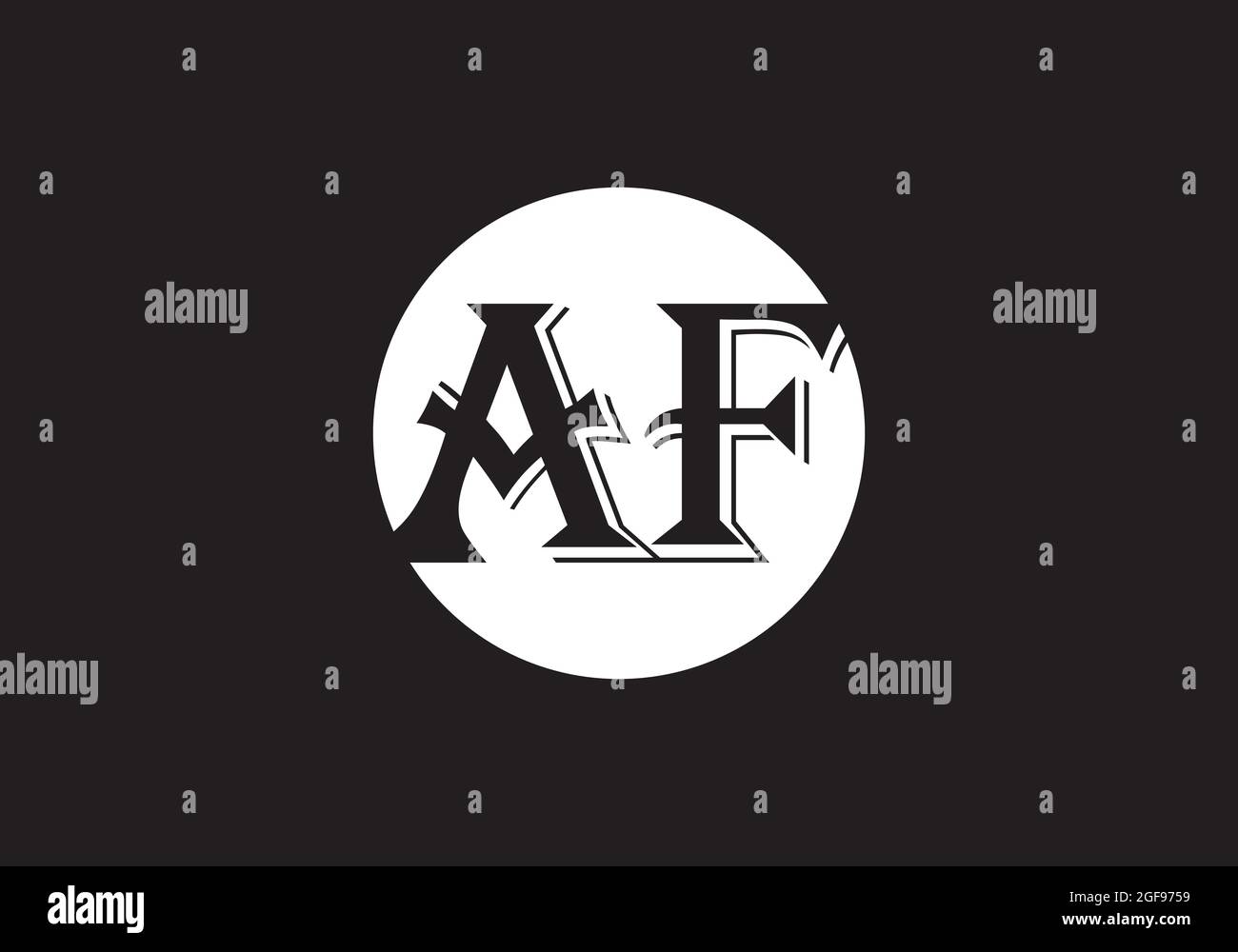 Initial AF Letter Logo With Creative Modern Business Typography Vector ...