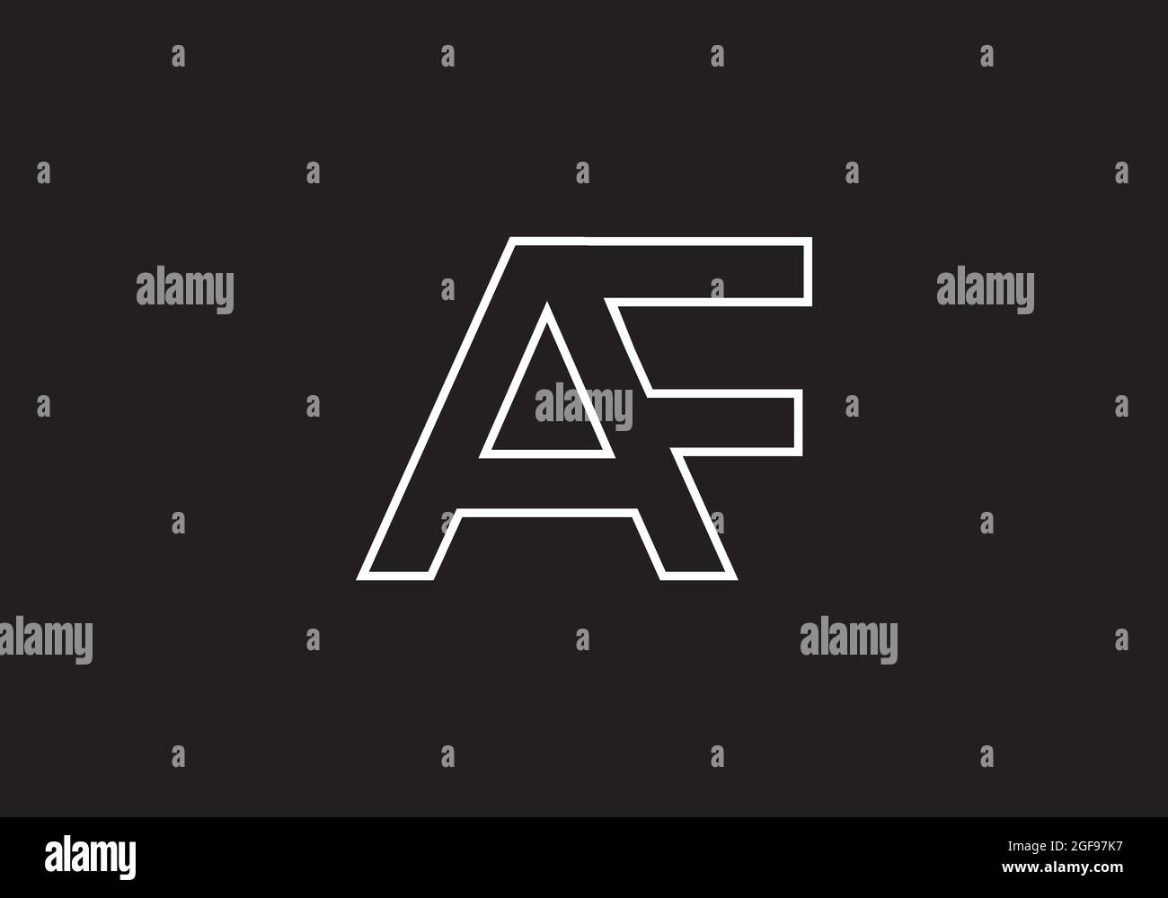 Initial AF Letter Logo With Creative Modern Business Typography Vector ...