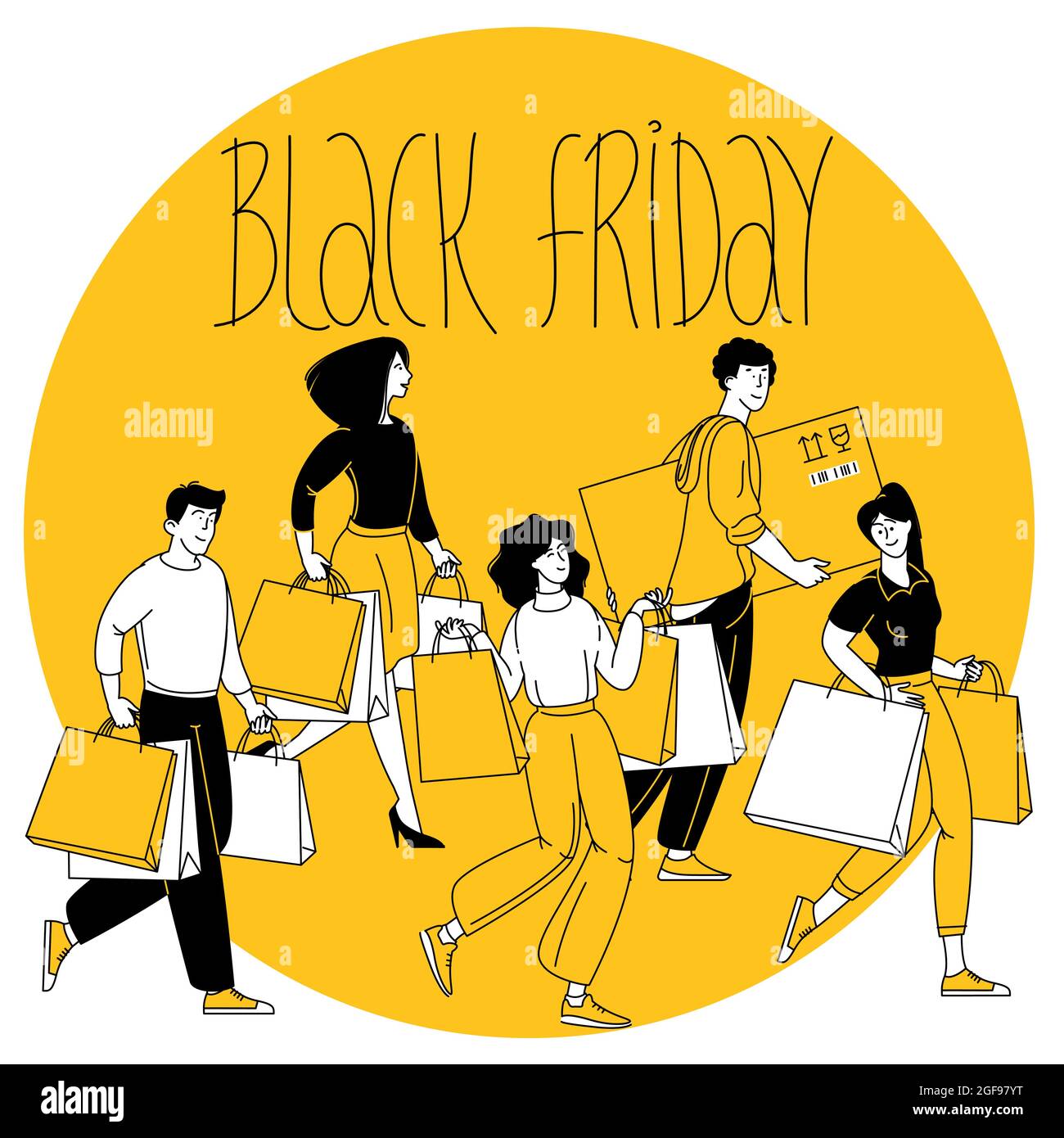Enjoy shopping black friday Stock Vector Images - Alamy