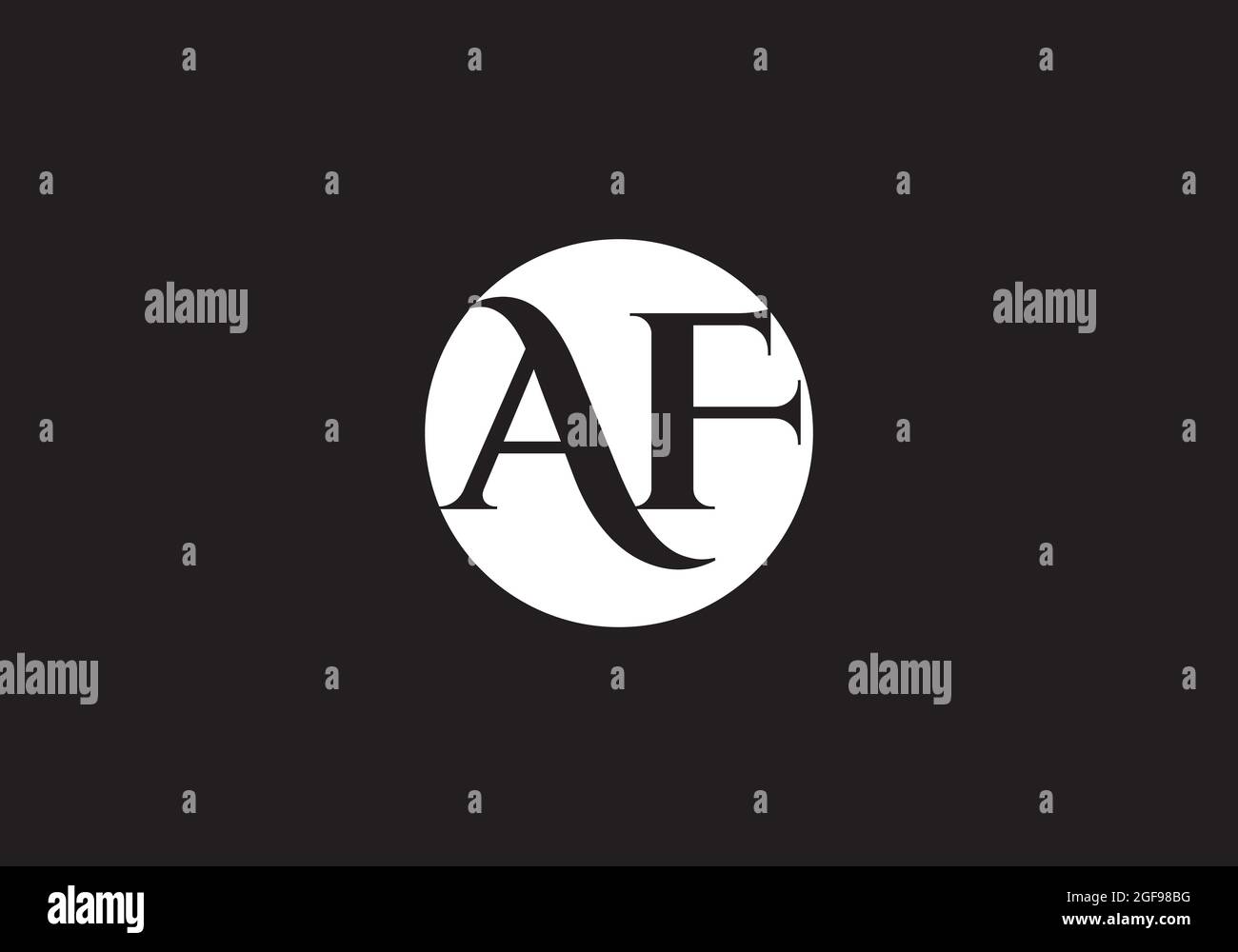 Initial AF Letter Logo With Creative Modern Business Typography Vector ...