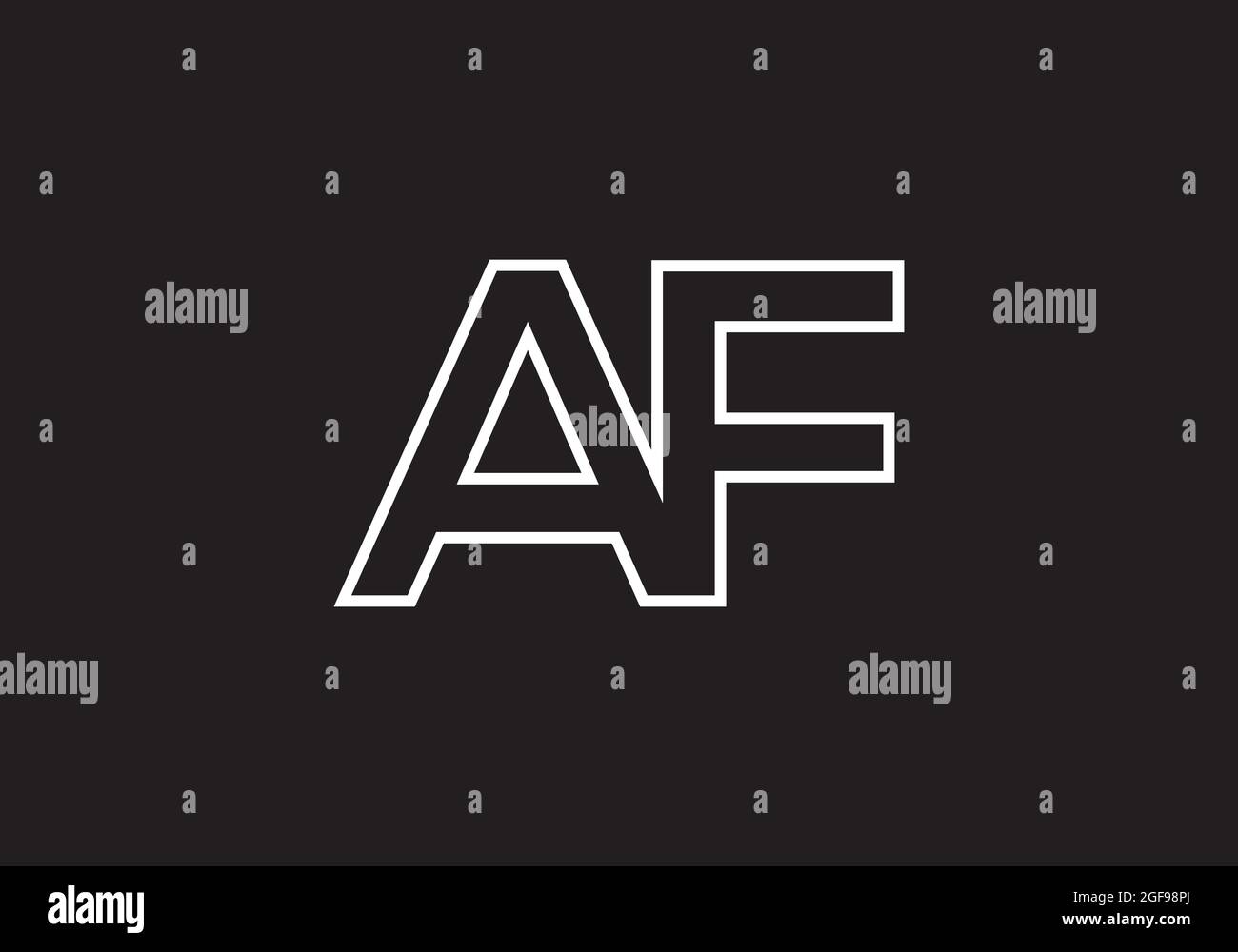 Initial AF Letter Logo With Creative Modern Business Typography Vector ...