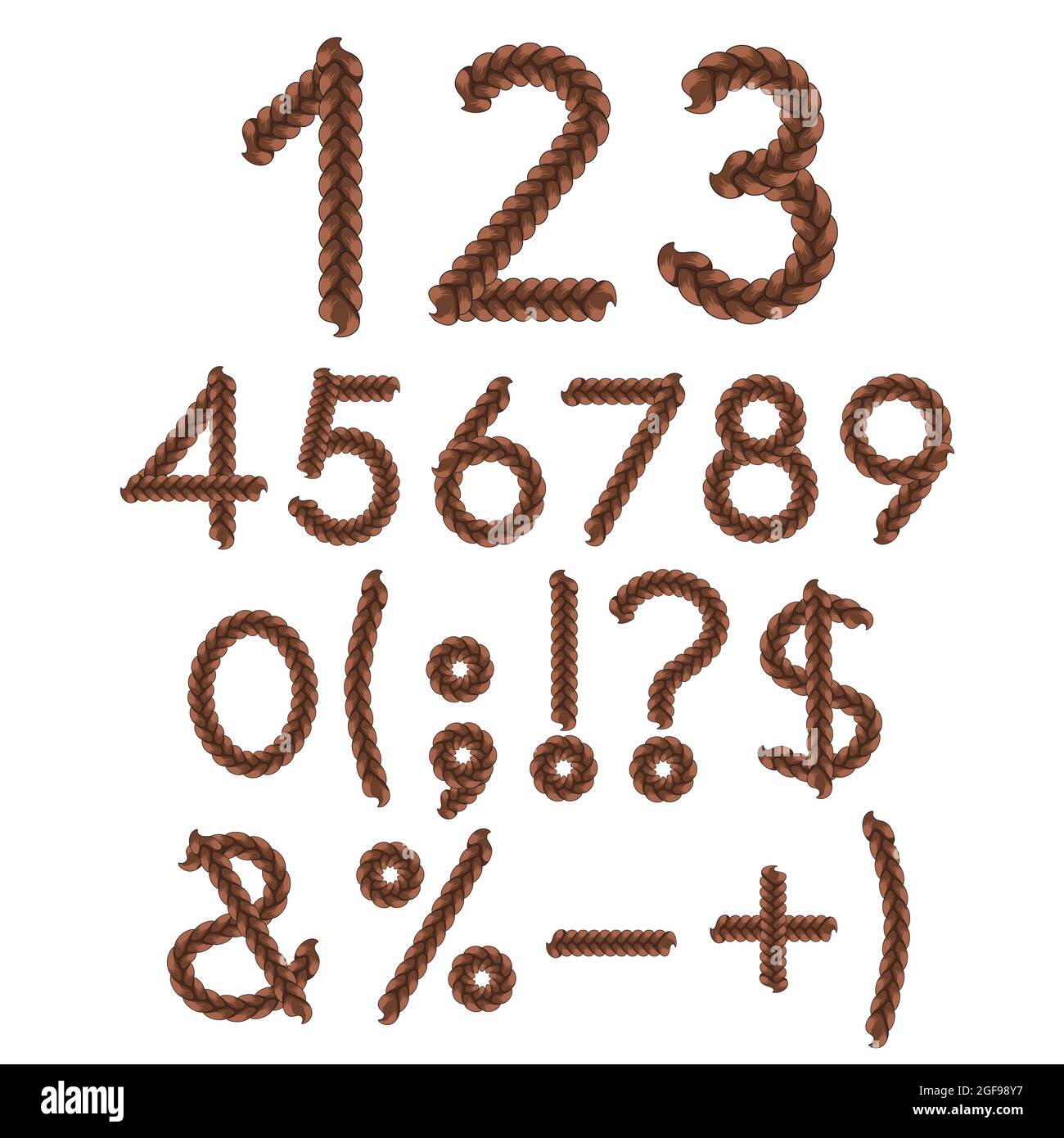 Strand of hair isolated Stock Vector Images - Alamy