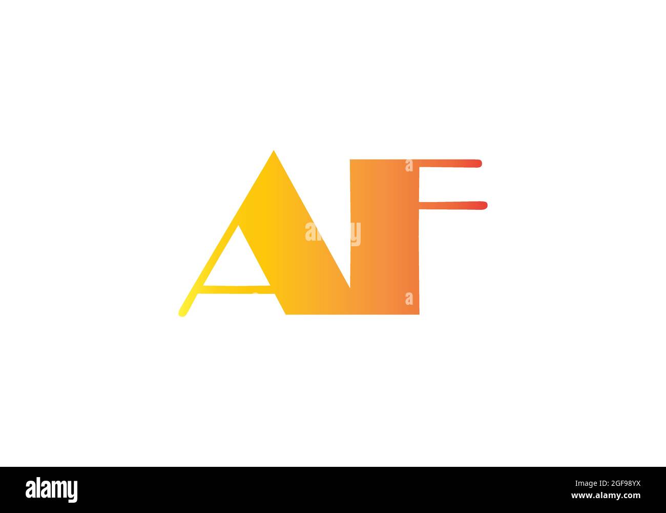 Initial AF Letter Logo With Creative Modern Business Typography Vector ...