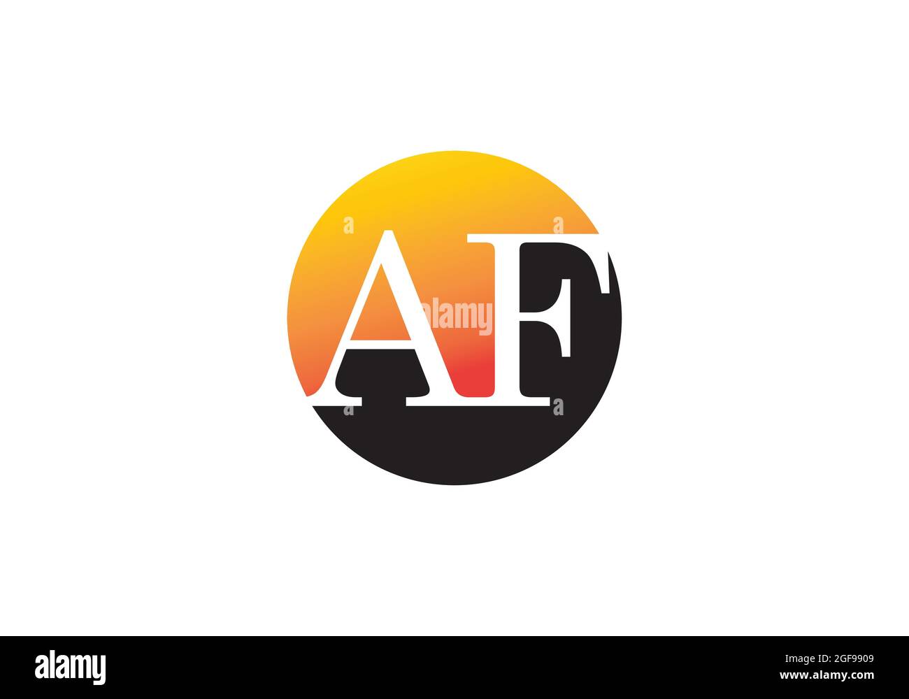 Initial AF Letter Logo With Creative Modern Business Typography Vector ...