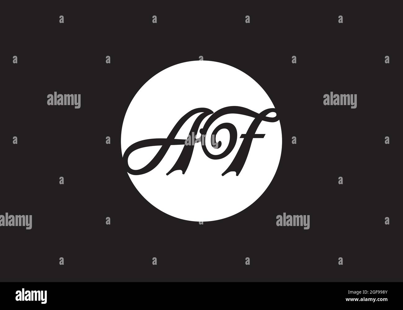 Initial AF Letter Logo With Creative Modern Business Typography Vector ...