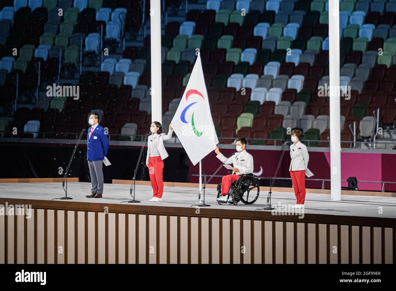 TOKYO, JAPAN. 24th Aug, 2021. The para athletes representers took oath ...