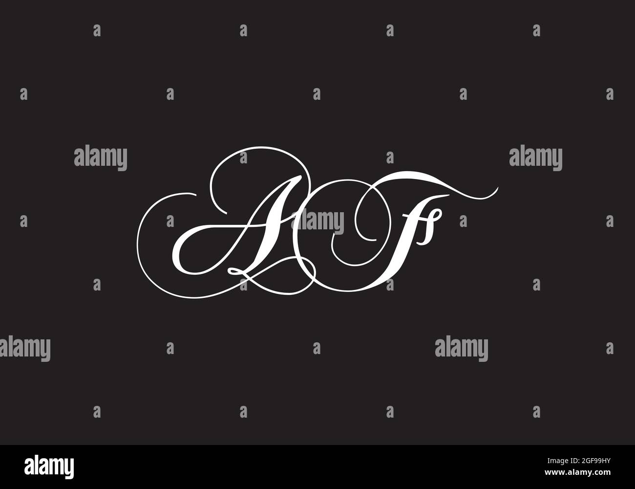 Initial AF Letter Logo With Creative Modern Business Typography Vector ...