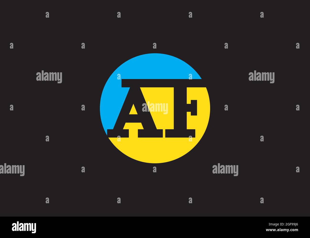 Initial AF Letter Logo With Creative Modern Business Typography Vector ...