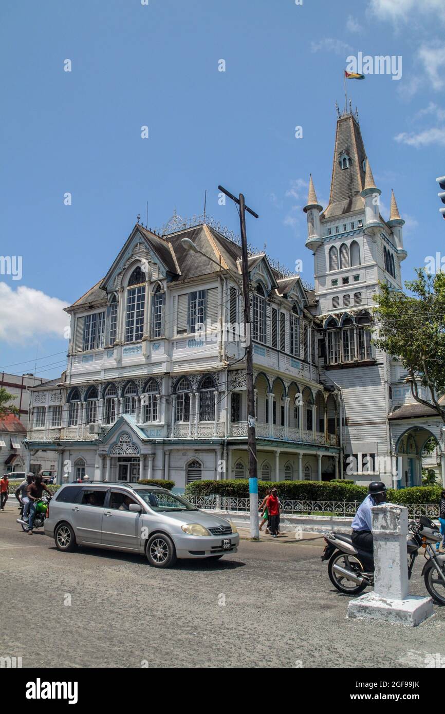 GEORGETOWN, GUYANA - AUGUST 10, 2015: Building of the Town Hall in ...