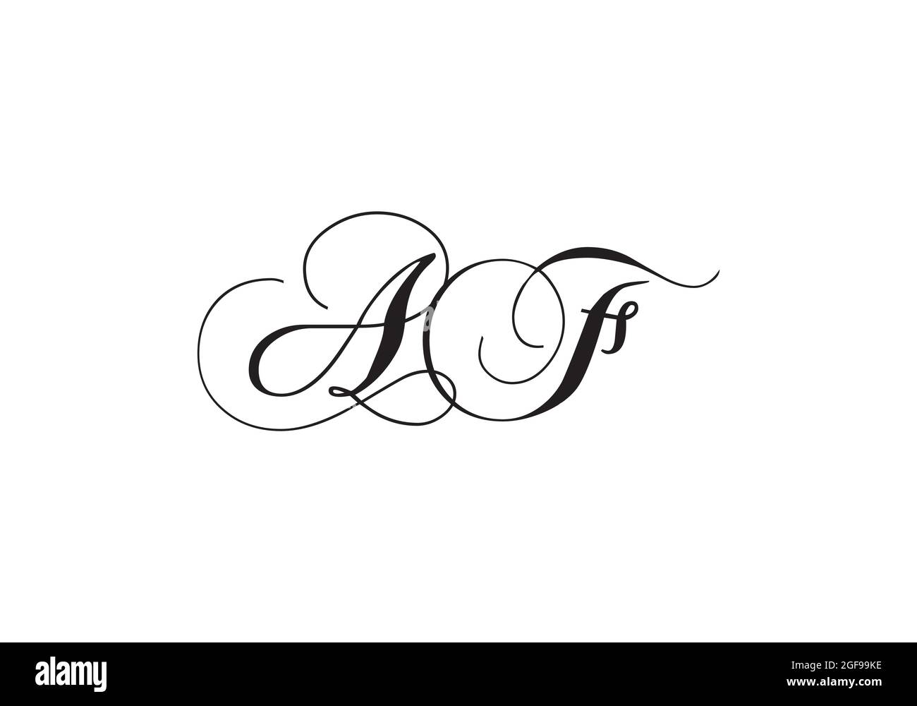 Initial AF Letter Logo With Creative Modern Business Typography Vector ...