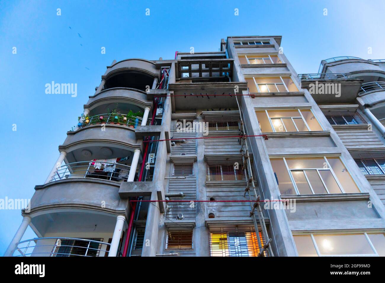Howrah, West Bengal, India - 28th July 2019 : High rise illuminated ...