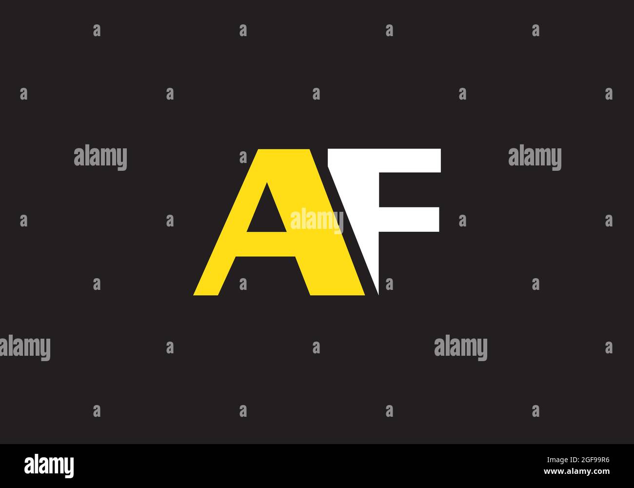 Initial AF Letter Logo With Creative Modern Business Typography Vector ...