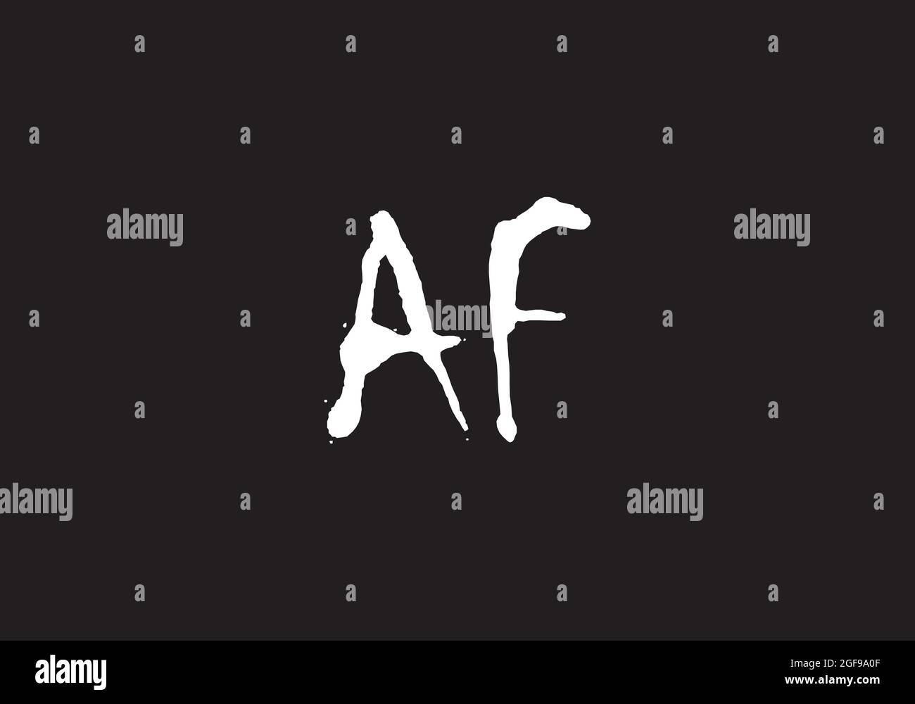 Initial AF Letter Logo With Creative Modern Business Typography Vector ...