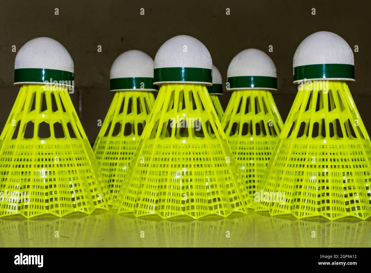 Plastic Badminton Ball, Yellow Ball, On Black Background, Texture Stock ...