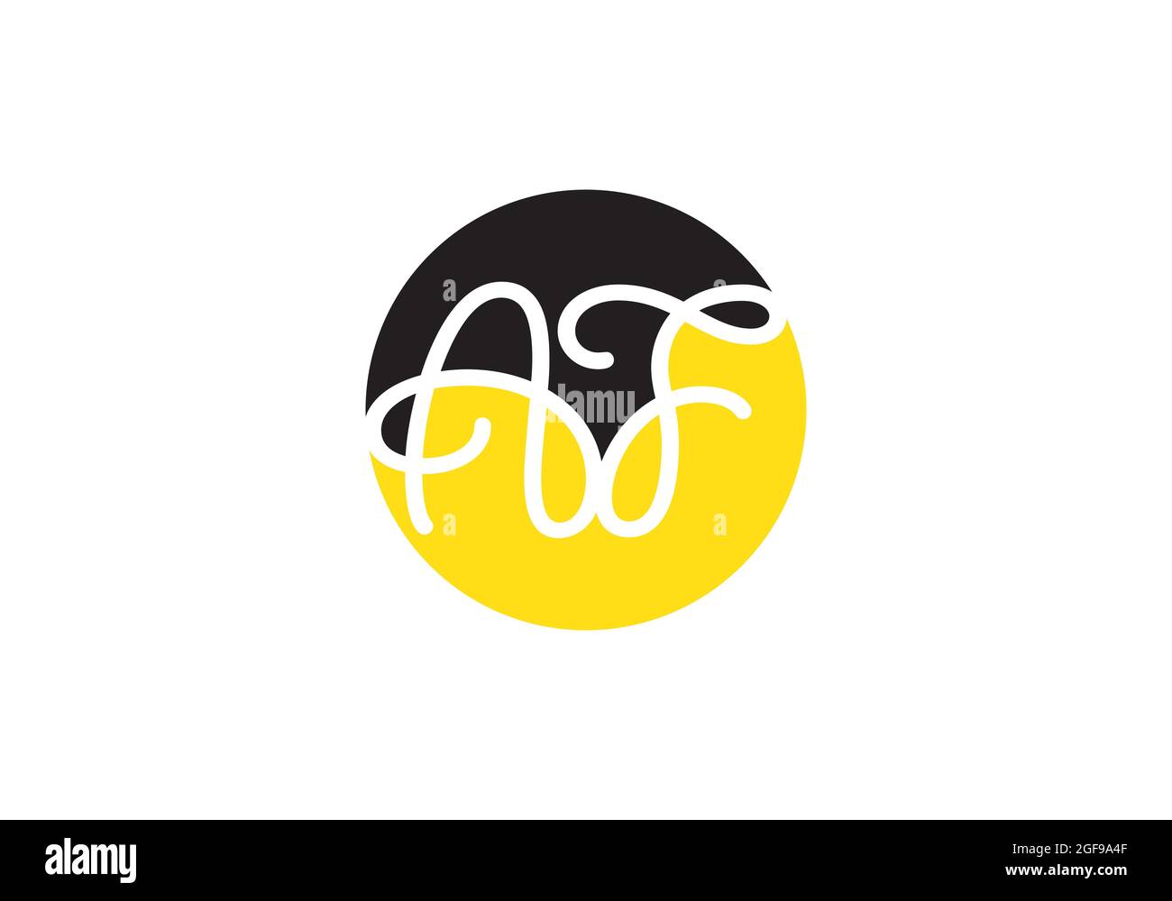 Initial AF Letter Logo With Creative Modern Business Typography Vector ...