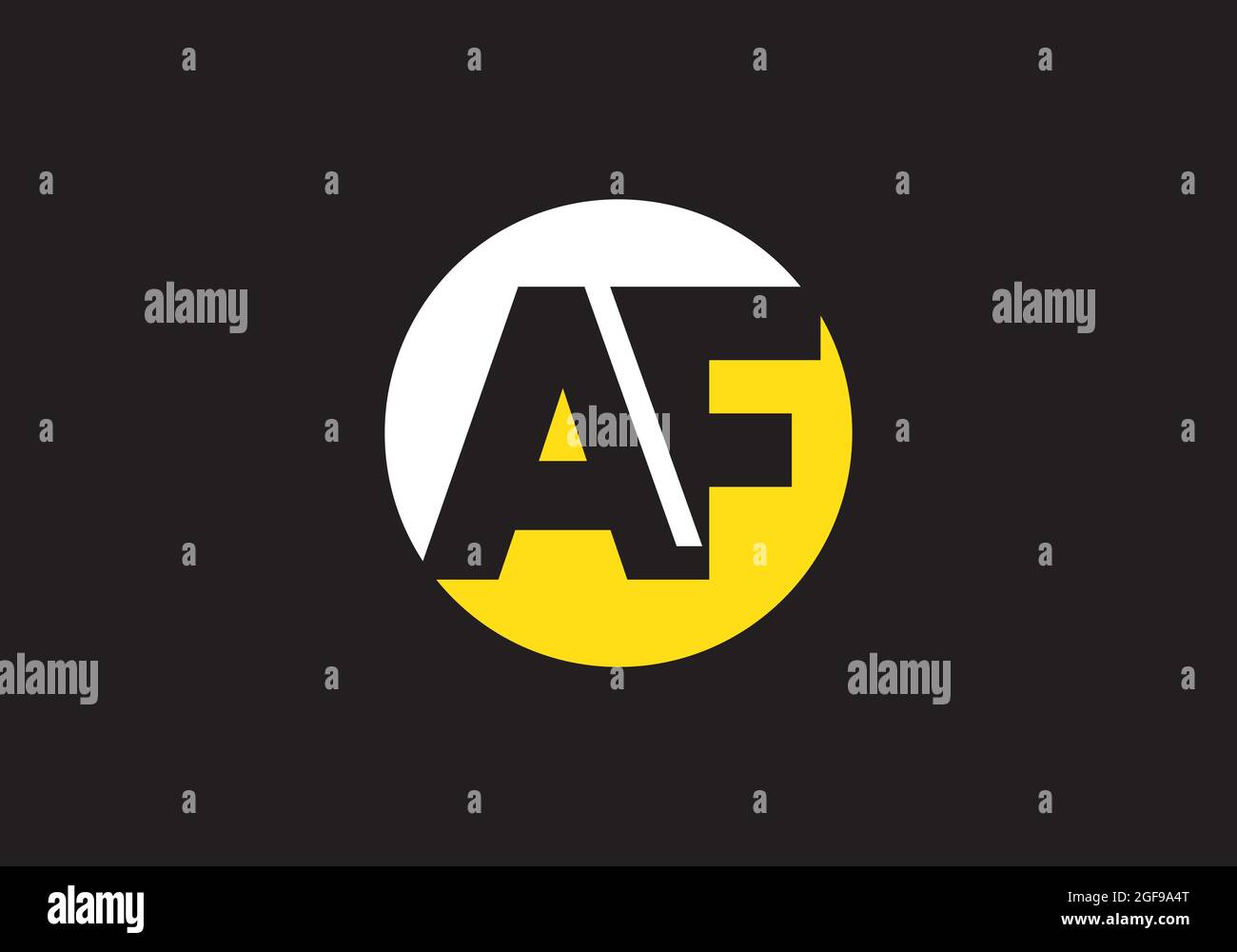 Initial AF Letter Logo With Creative Modern Business Typography Vector ...