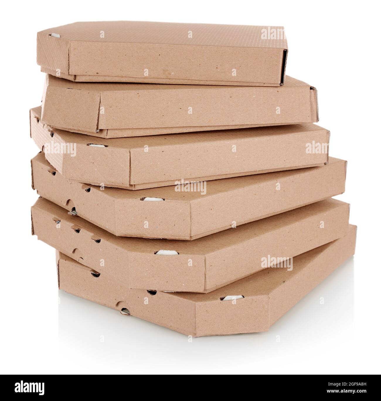 Stack of pizza boxes, isolated on white Stock Photo - Alamy
