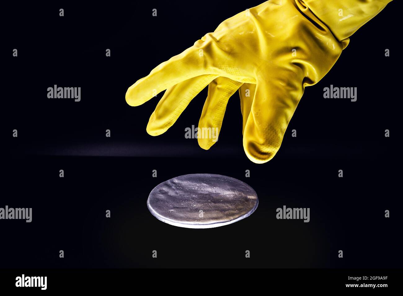 Enriched uranium produced in the Middle East. Radioactive element used ...