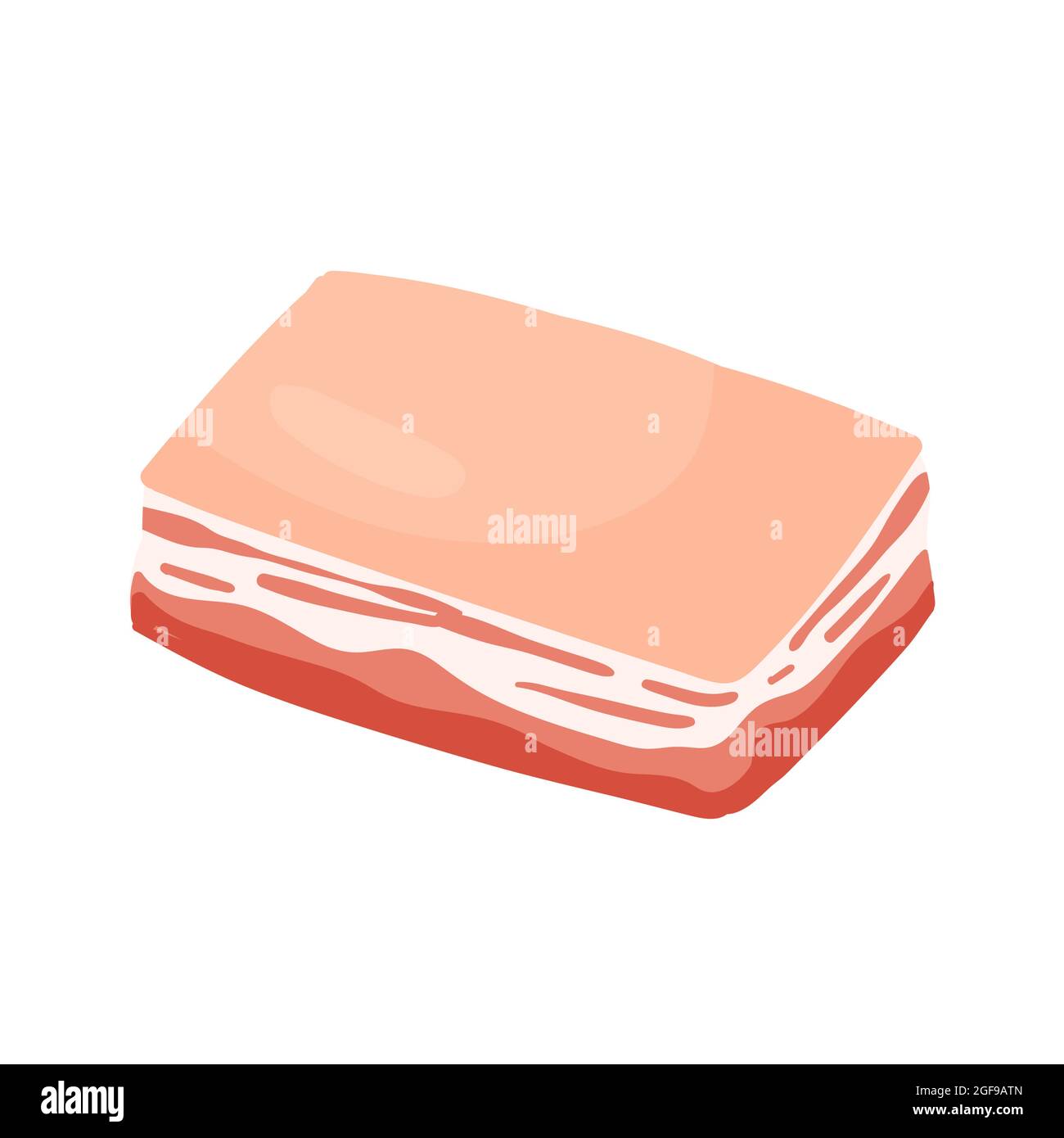 Cut belly meat, cooking ingredient from butcher shop food assortment ...