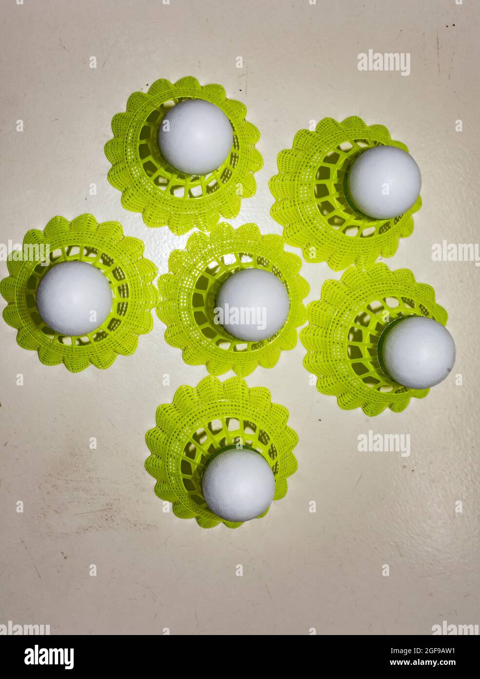 Plastic Badminton Ball, Yellow Ball, On Black Background, Texture Stock ...