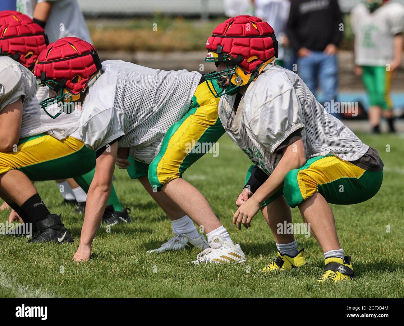 Freshmen football action with Lakeland vs Coeur d'Alene High School in ...