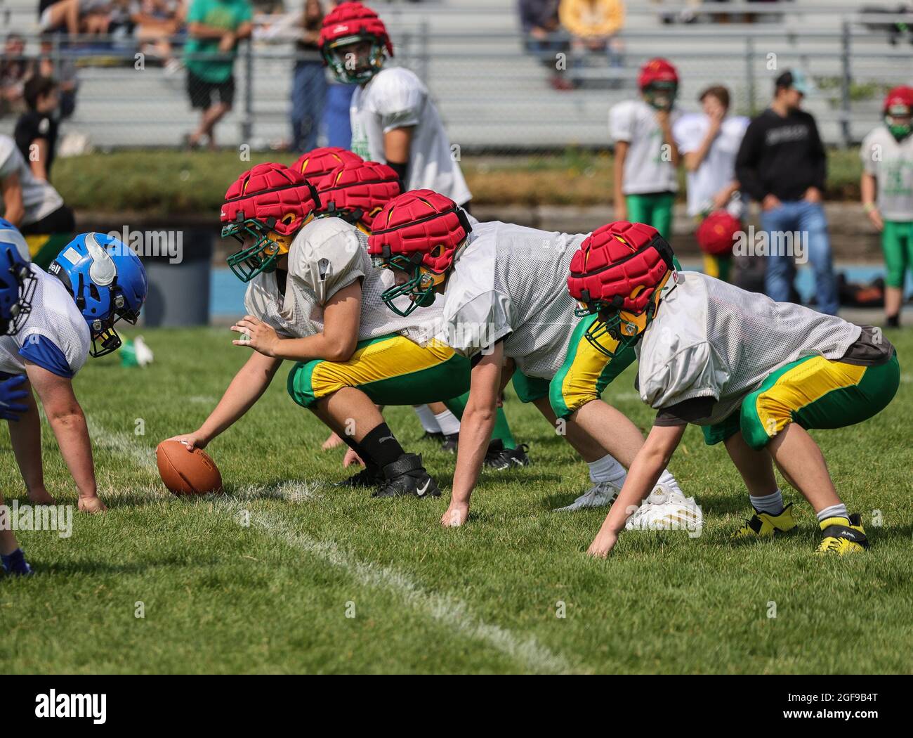Freshmen football action with Lakeland vs Coeur d'Alene High School in ...