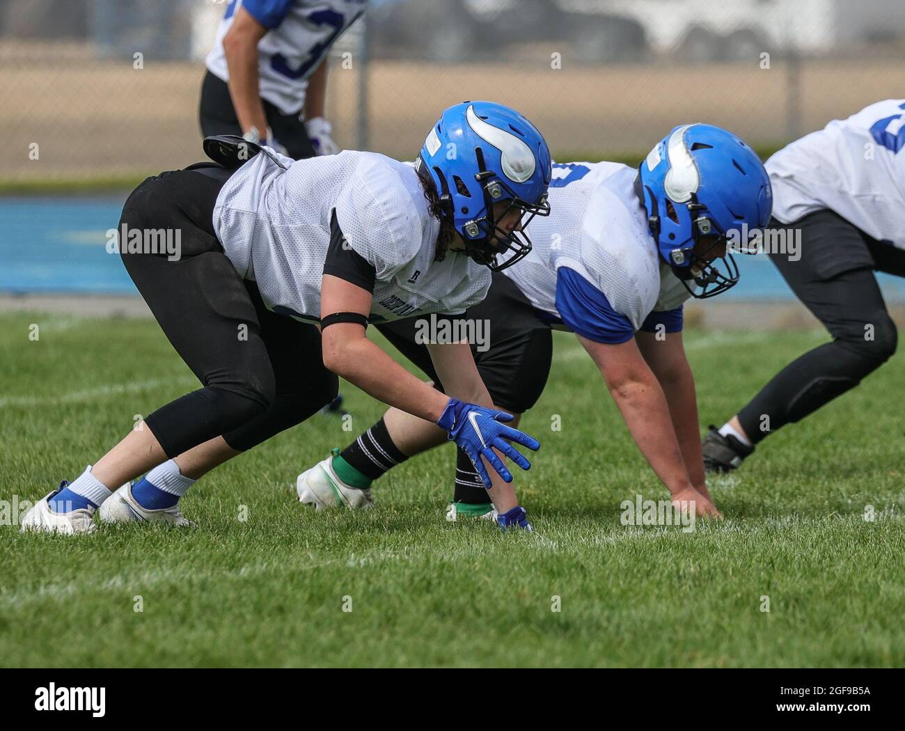 Freshmen football action with Lakeland vs Coeur d'Alene High School in ...