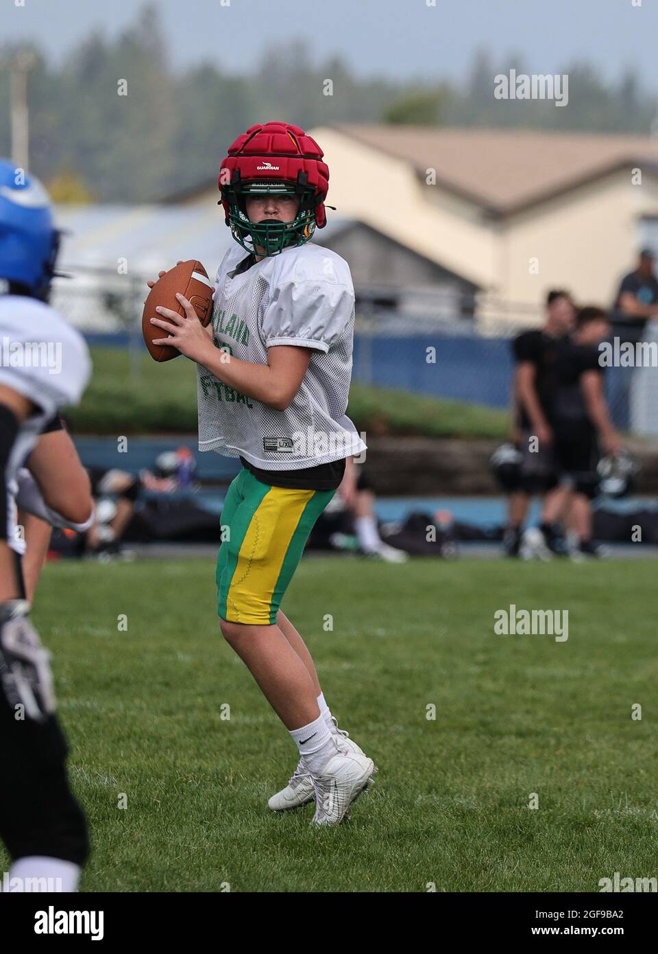 Freshmen football action with Lakeland vs Coeur d'Alene High School in ...