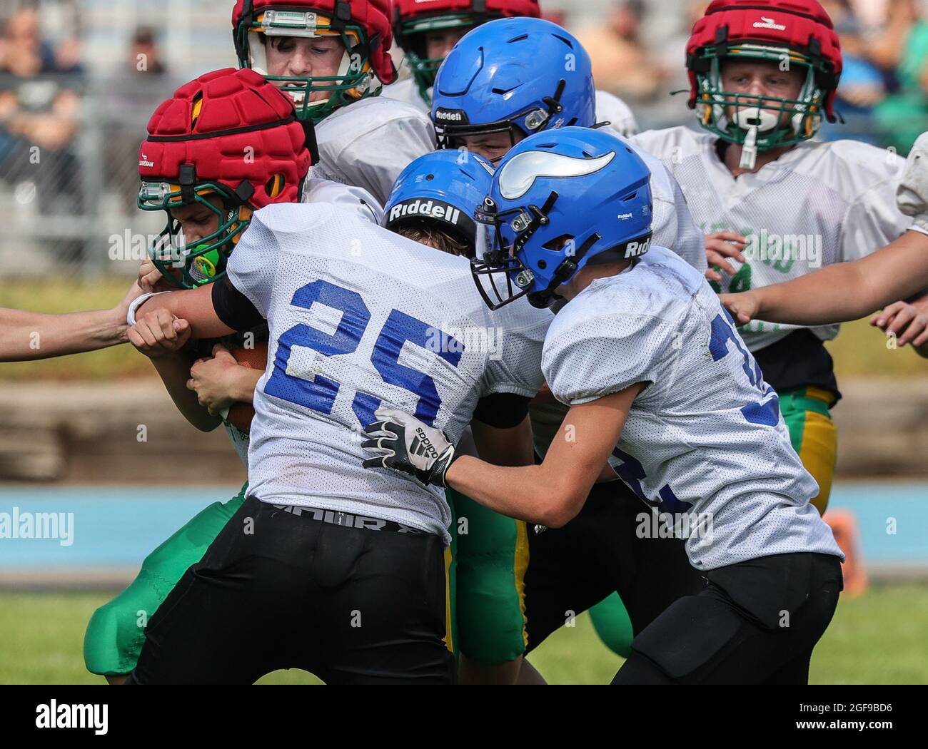Freshmen football action with Lakeland vs Coeur d'Alene High School in ...