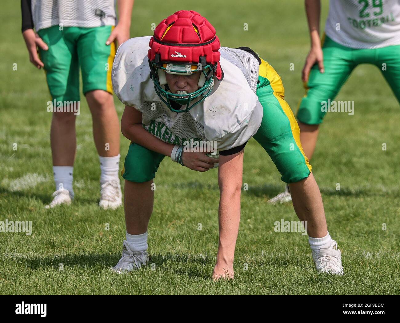 Freshmen football action with Lakeland vs Coeur d'Alene High School in ...