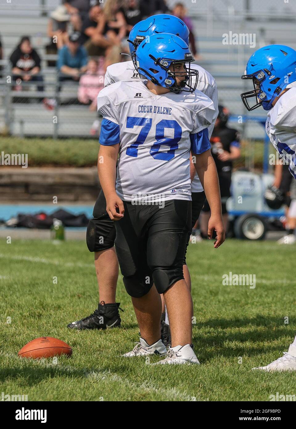 Freshmen football action with Lakeland vs Coeur d'Alene High School in ...