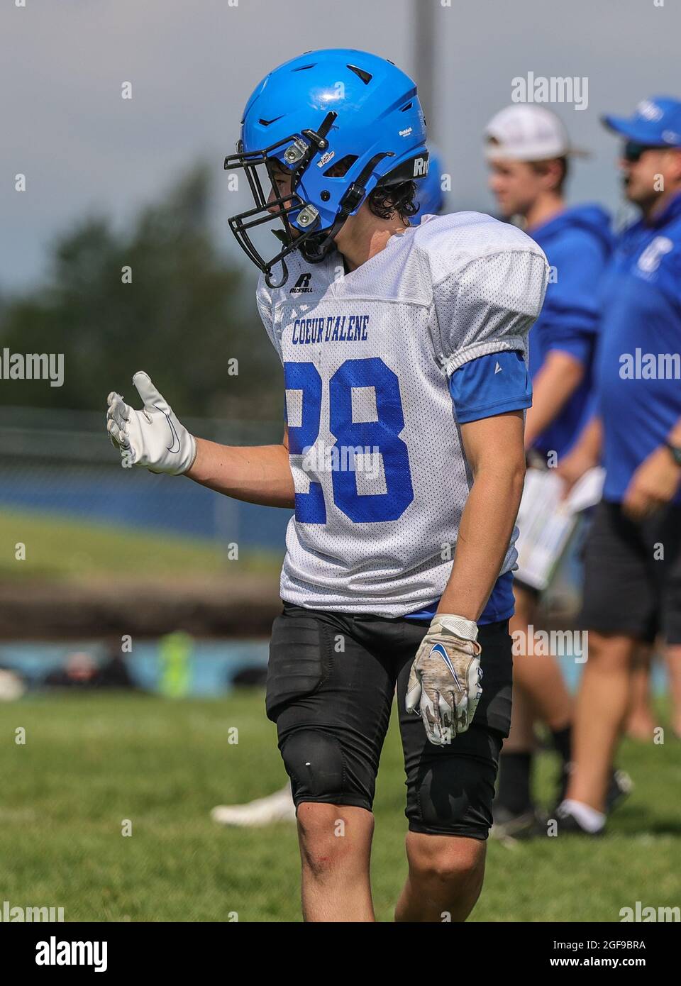 Freshmen football action with Lakeland vs Coeur d'Alene High School in ...