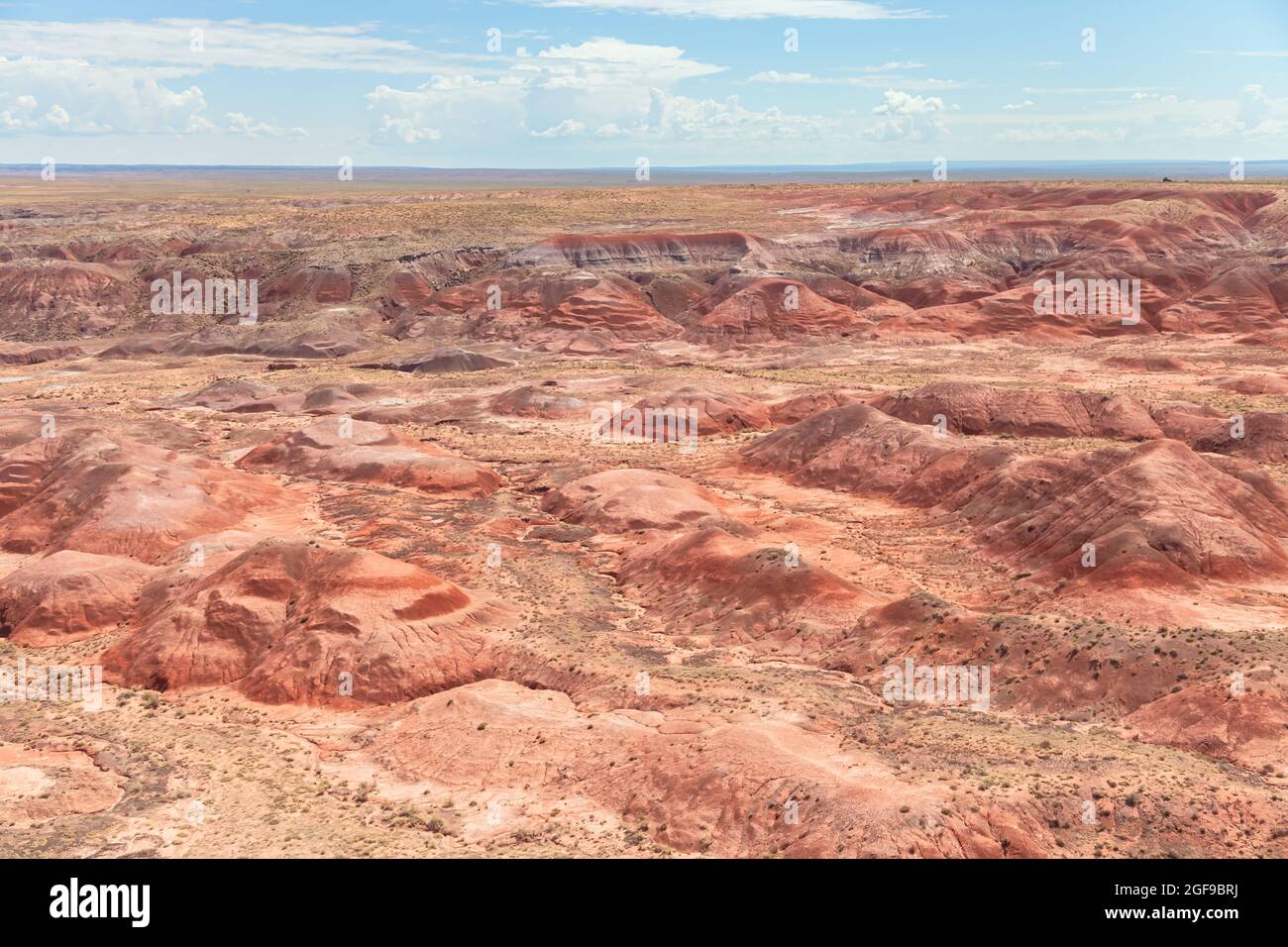 An overlook view at Painted Desert in Petrified Forest National Park ...