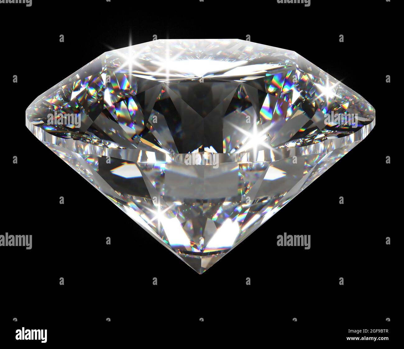 Beautiful Shiny Diamond in Brilliant Cut on Black Background - Diamond ...