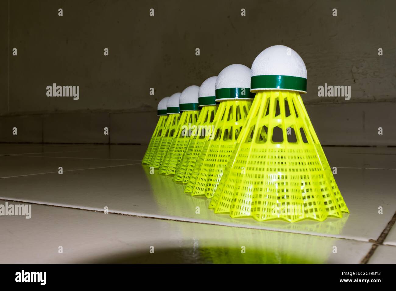 Plastic Badminton Ball, Yellow Ball, On Black Background, Texture Stock ...