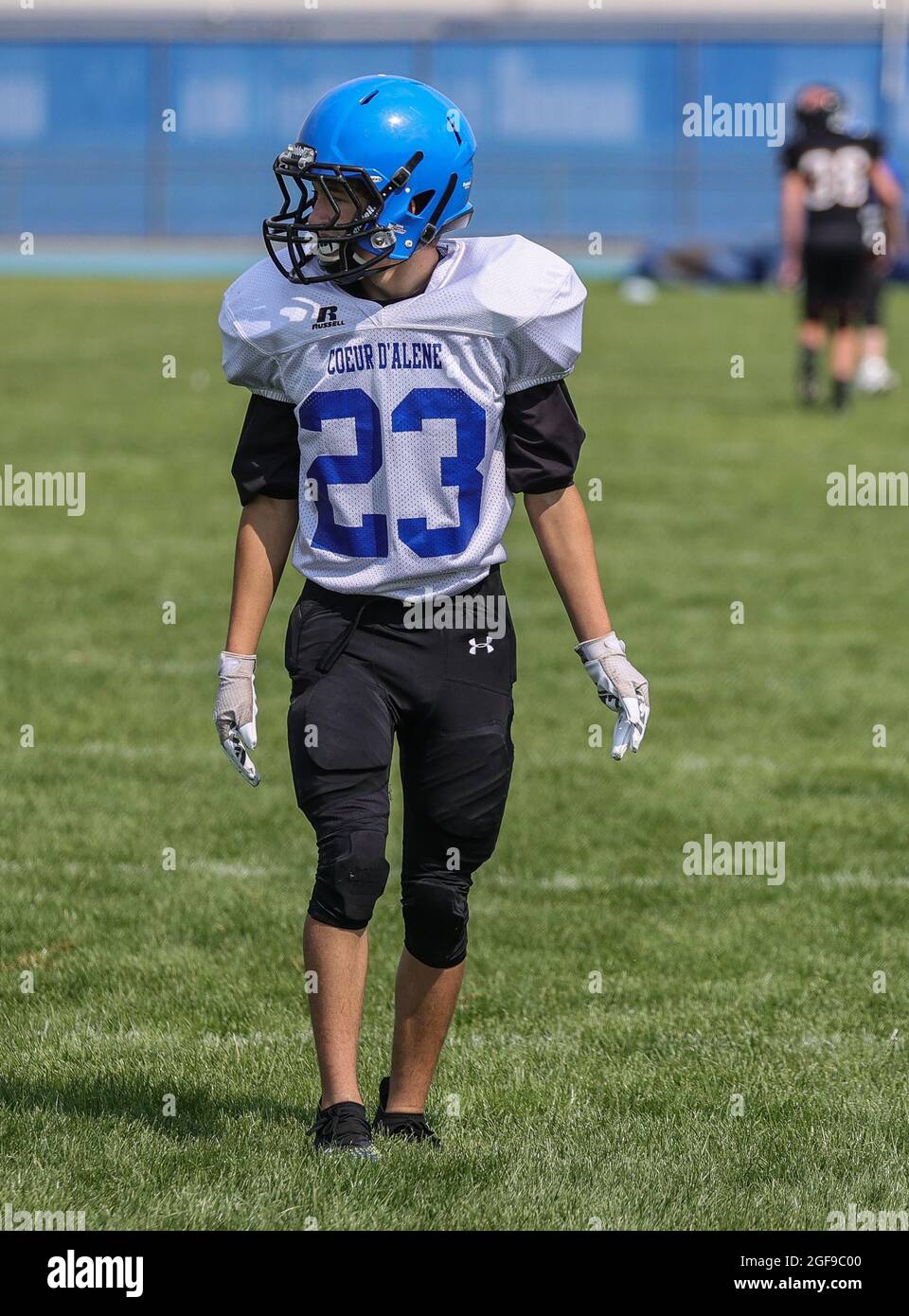 Freshmen football action with Lakeland vs Coeur d'Alene High School in ...