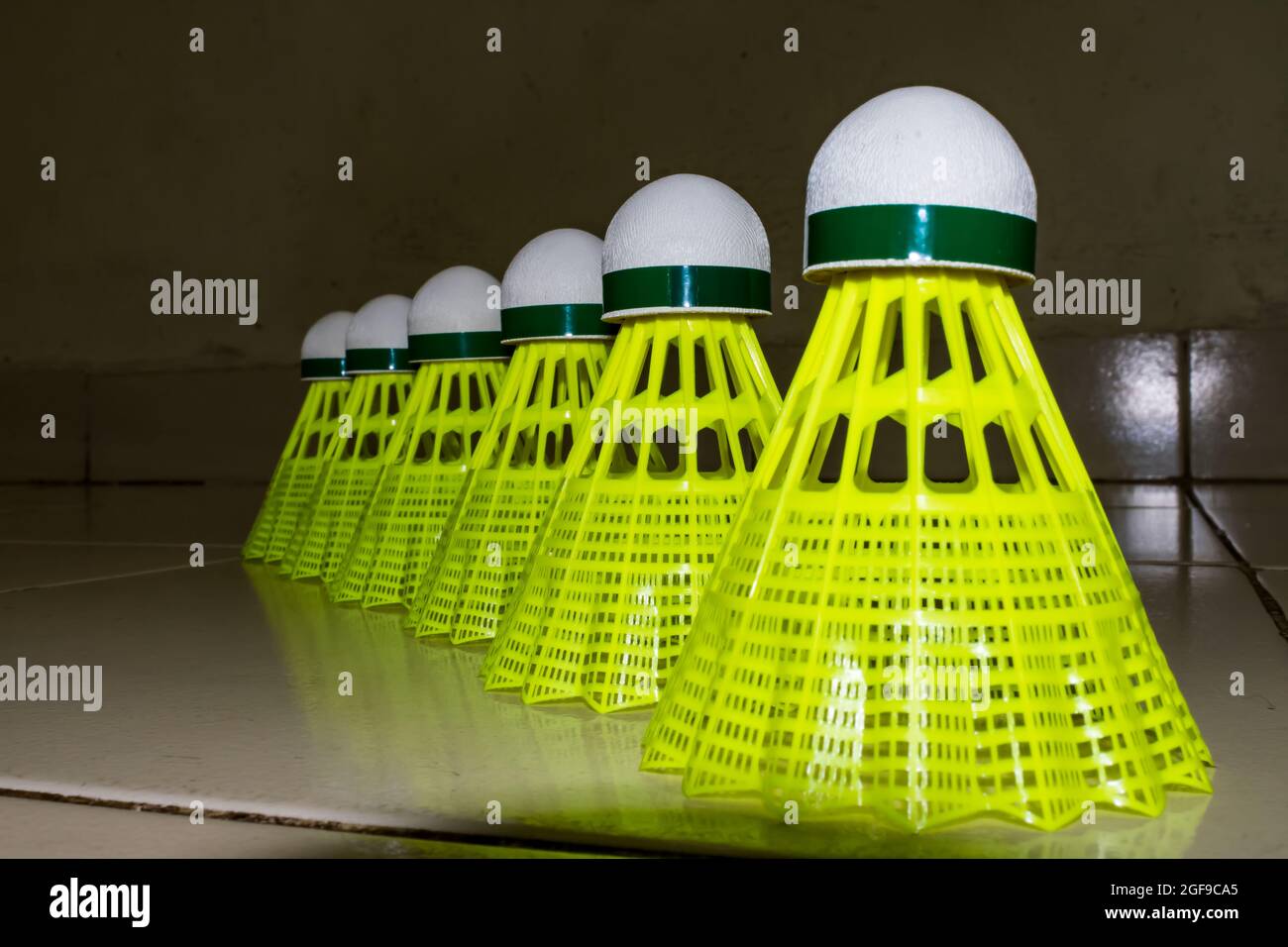 Plastic Badminton Ball, Yellow Ball, On Black Background, Texture Stock ...