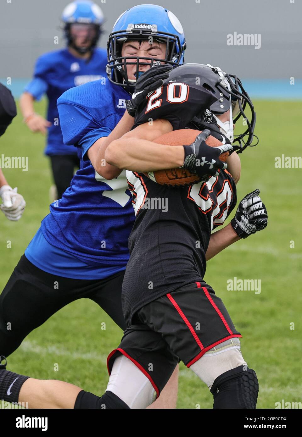 Freshmen football action with Post Falls vs Coeur d'Alene in Coeur d ...
