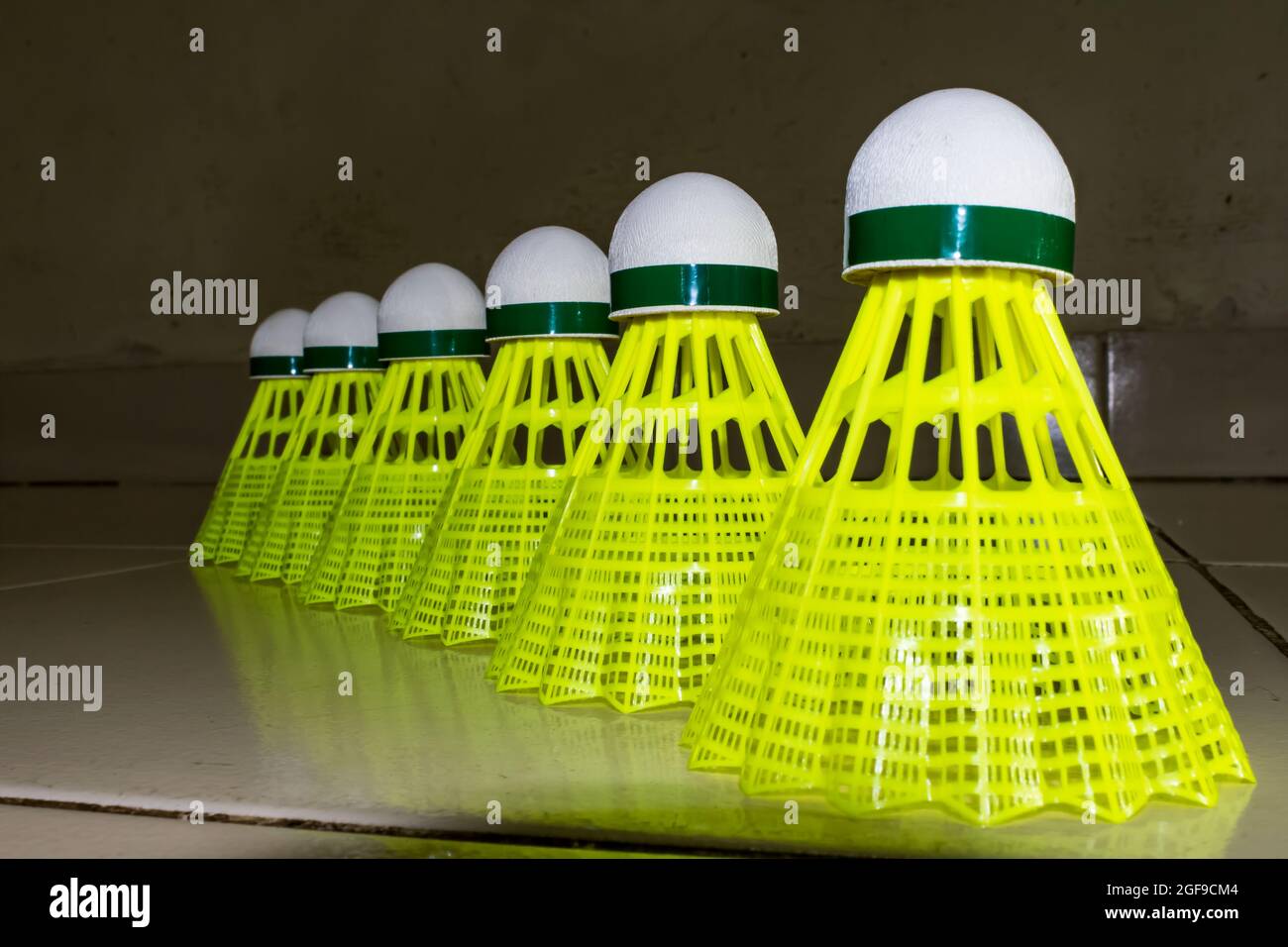 Plastic Badminton Ball, Yellow Ball, On Black Background, Texture Stock ...