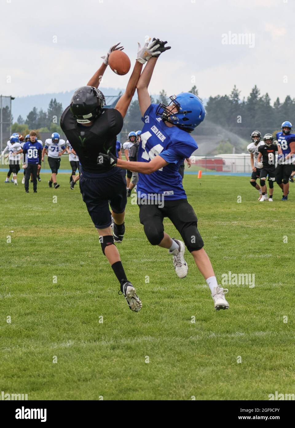 Freshmen football action with Post Falls vs Coeur d'Alene in Coeur d ...