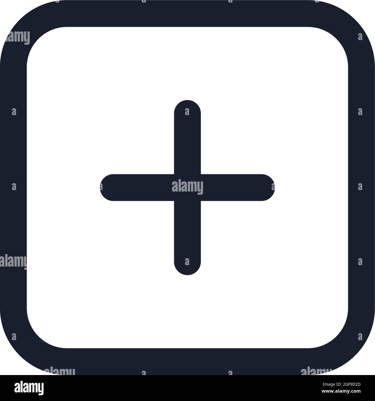 Kyiv, Ukraine - August 1, 2021: Add new content black line icon ...