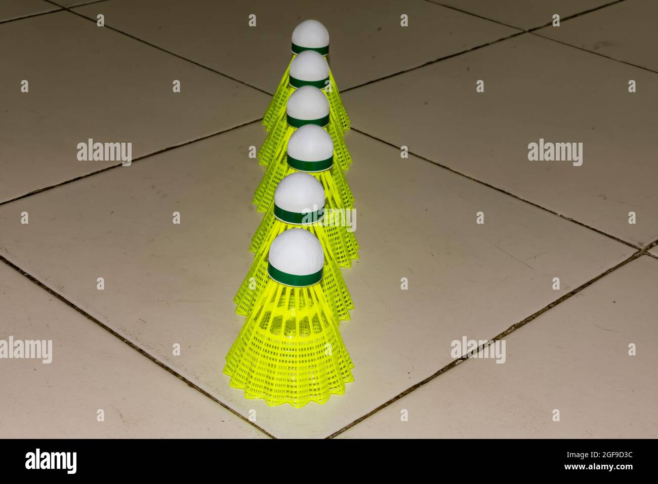 Plastic Badminton Ball, Yellow Ball, On Black Background, Texture Stock ...