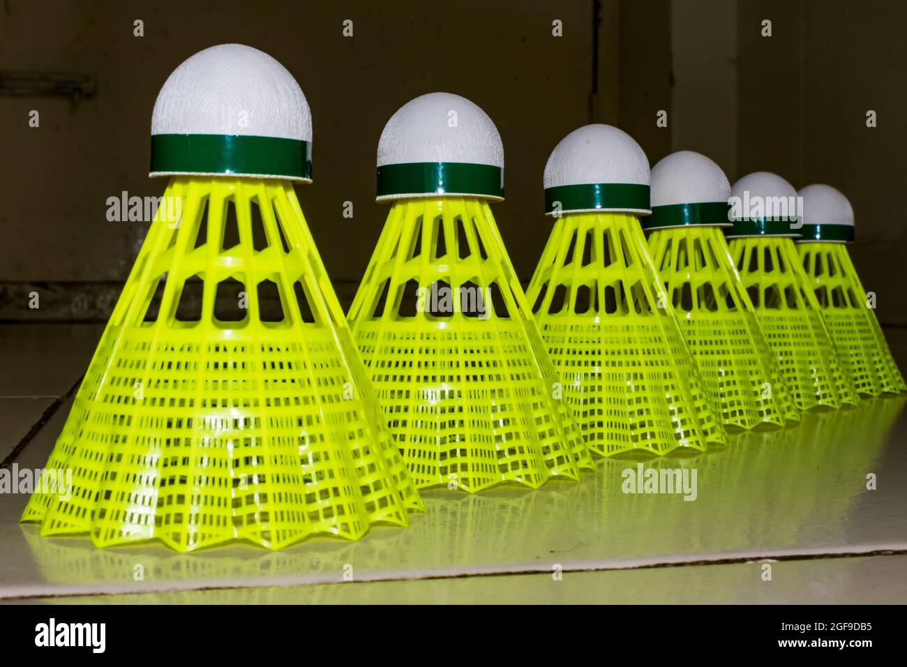 Plastic Badminton Ball, Yellow Ball, On Black Background, Texture Stock ...