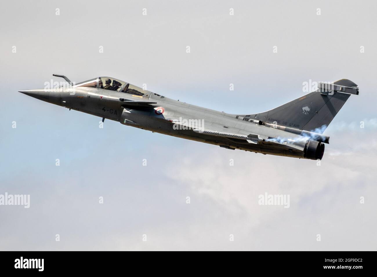 French Air Force Dassault Rafale fighter jet performing at Paris Air ...