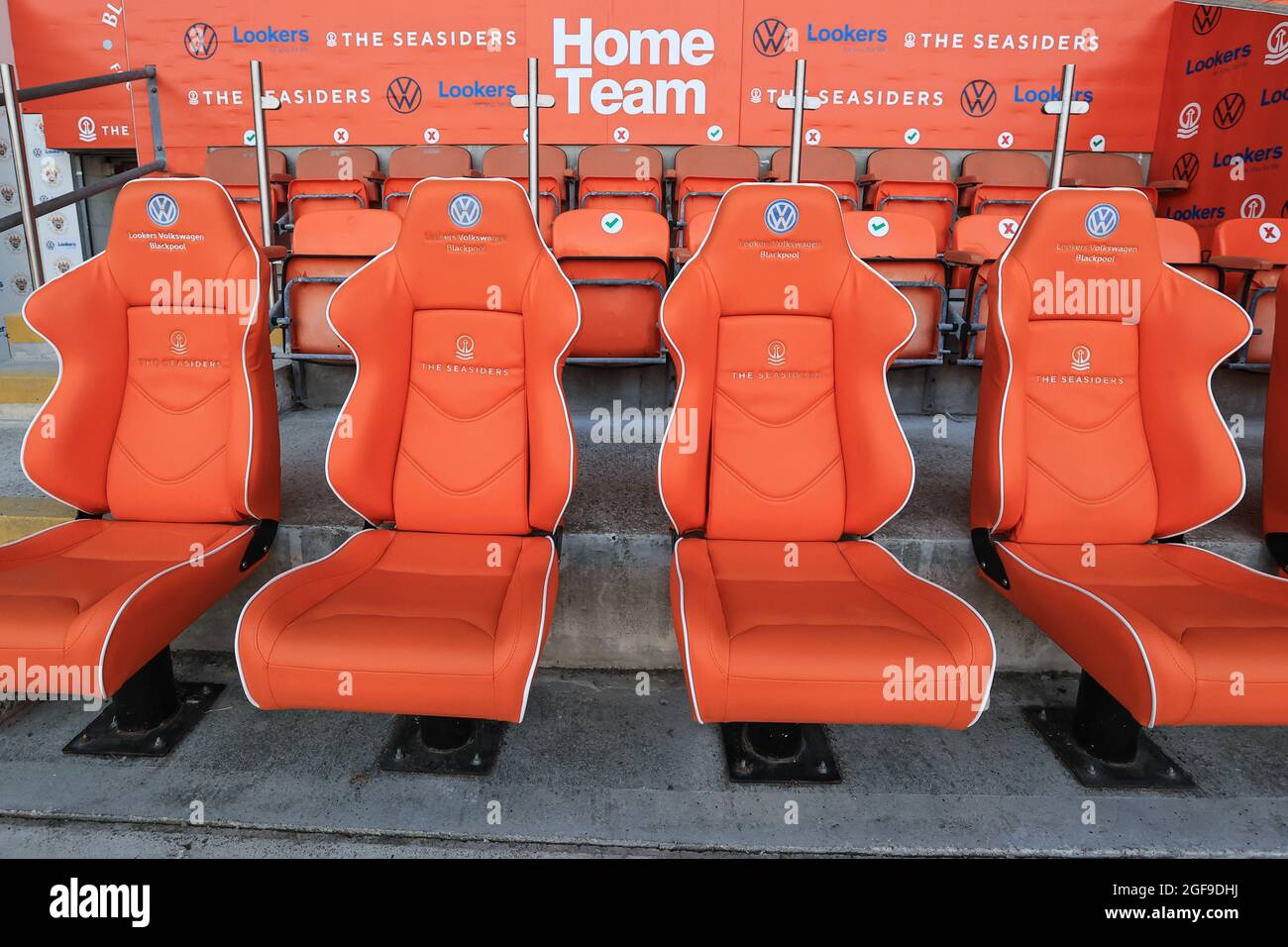 Blackpool’s home bench Stock Photo - Alamy