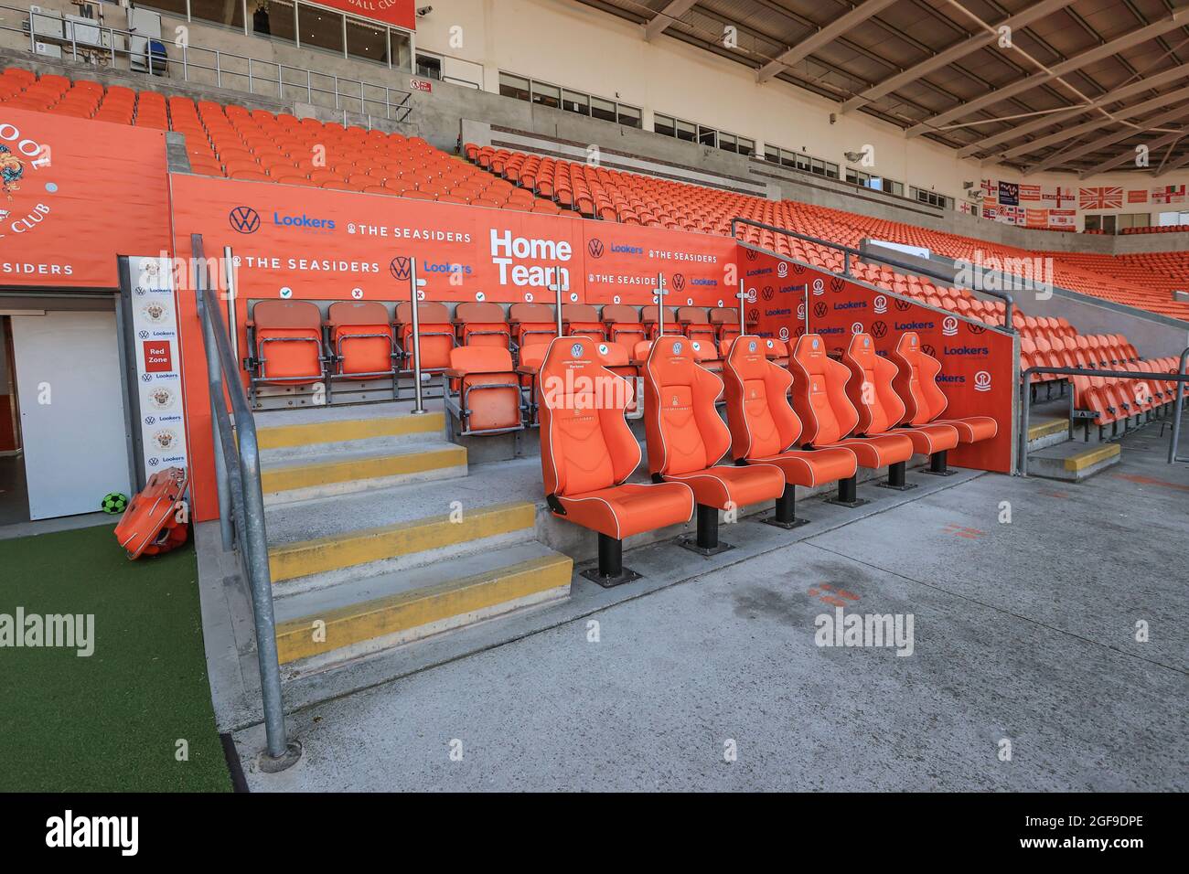 Blackpool’s home bench Stock Photo - Alamy